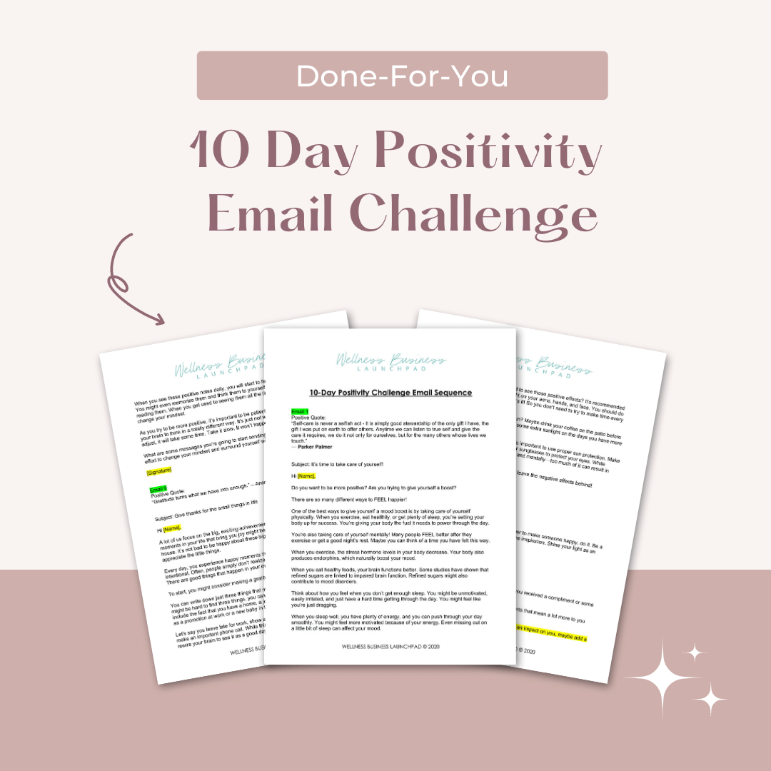 10 Day Positivity Email Challenge - Christi Cass - Health Coach